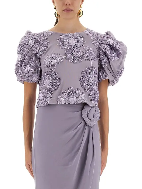 Remain Birger Christensen 3d Mesh Top - Lilac