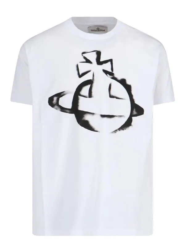VIVIENNE WESTWOOD Stencil Orb" Logo T-shirt - White