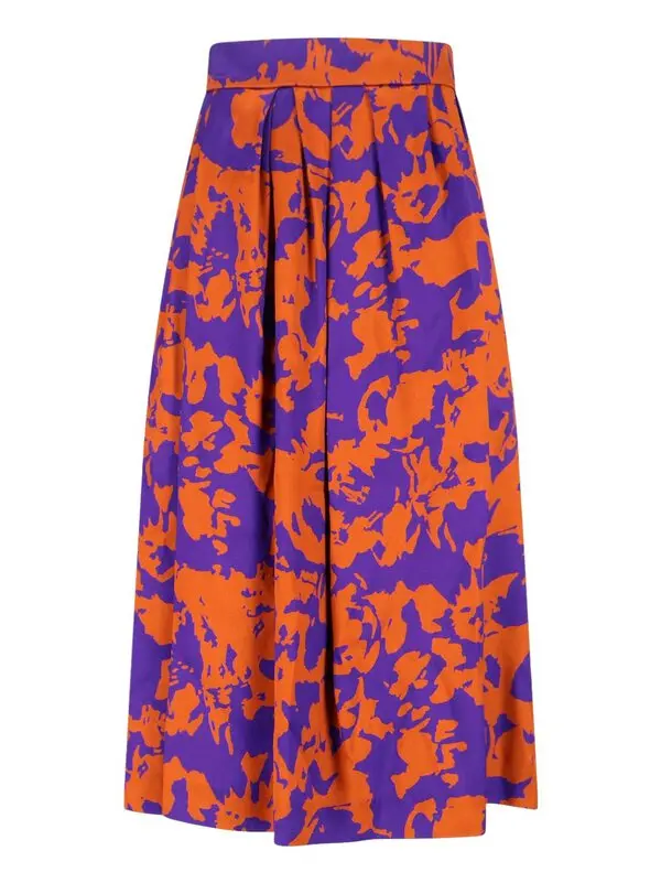 Ami Midi Skirt - Orange