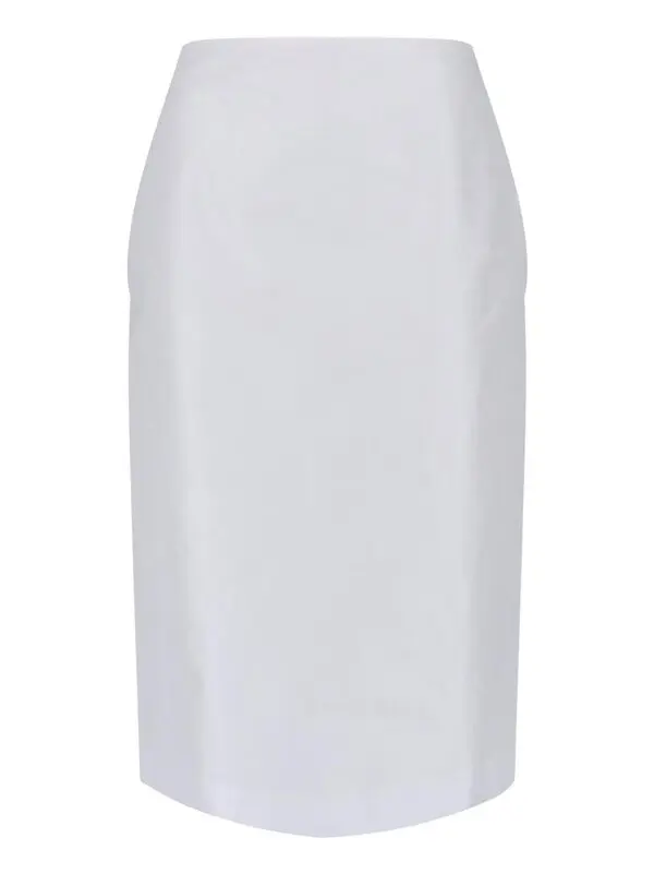 Calvin Klein Midi Denim Skirt - White