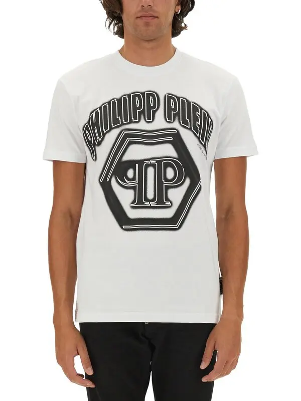 Philipp Plein Logo Print T-shirt - White