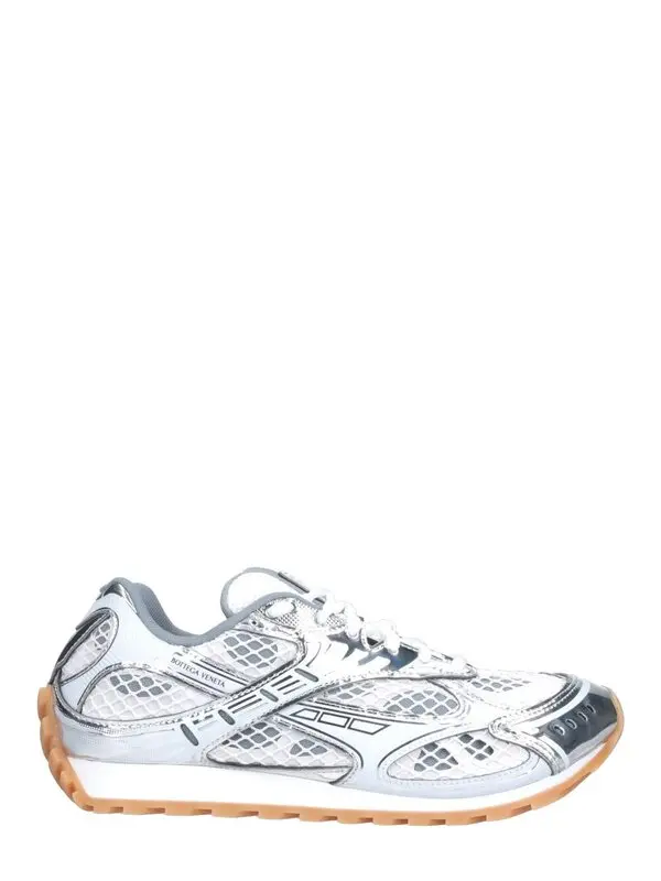 Bottega Veneta Orbit Lace Up Sneakers - Silver