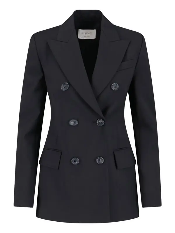 Tagliatore Double-breasted Virgin Wool Blazer - Black