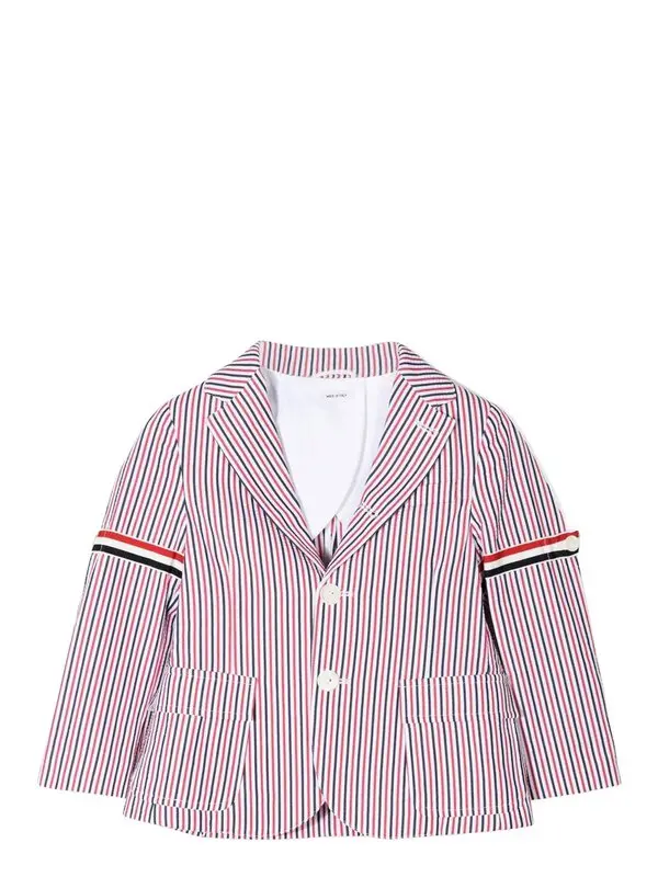 Thom Browne Patch Pocket Sport Coat With Armbands - Multicolour