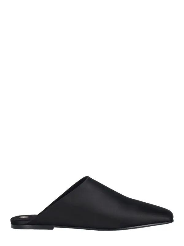 Loro Piana Satin Mules - Black