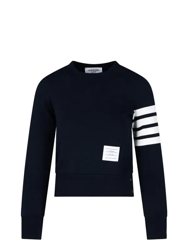 Thom Browne 4-bar Crewneck Sweatshirt - Blue