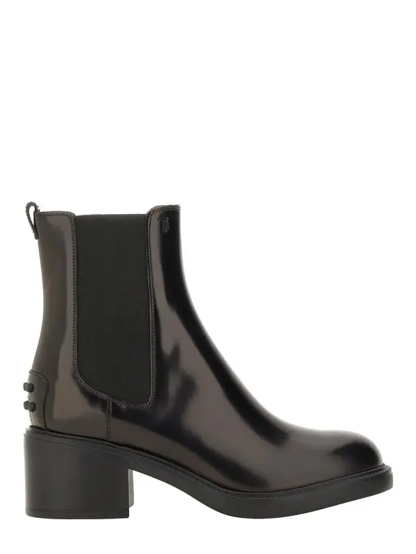 TOD'S Leather Chelsea Boots - Black