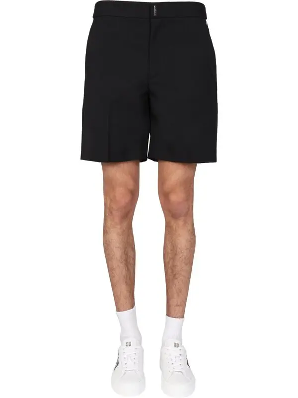 Givenchy Logo Bar Bermuda Shorts - Black