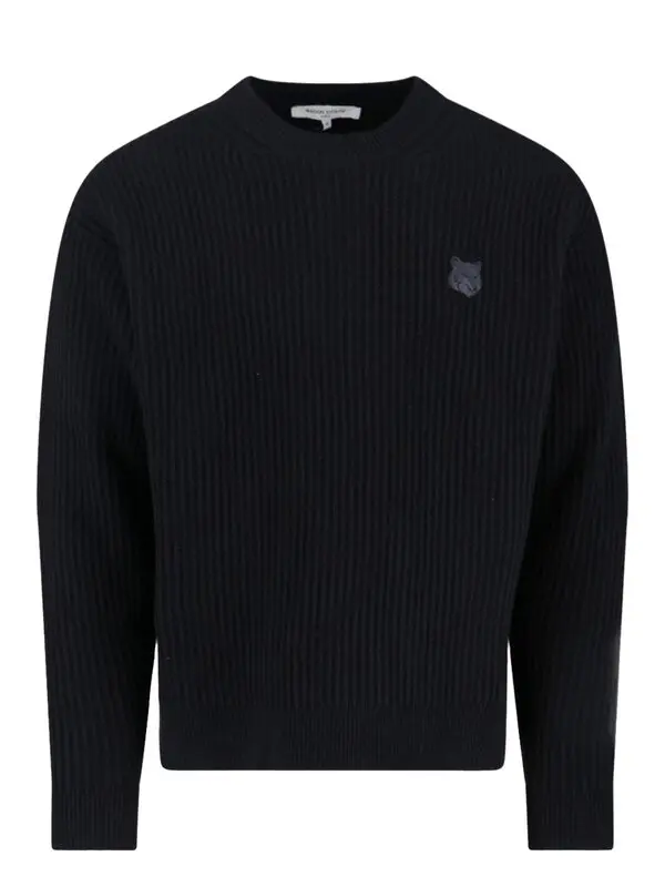Maison Kitsuné Merino Wool Logo Sweater - Black