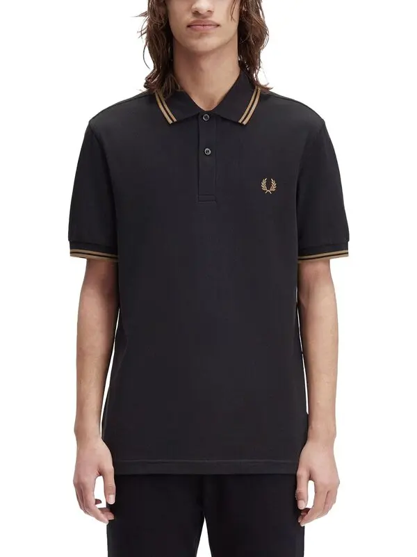 Fred Perry Polo With Logo - Black