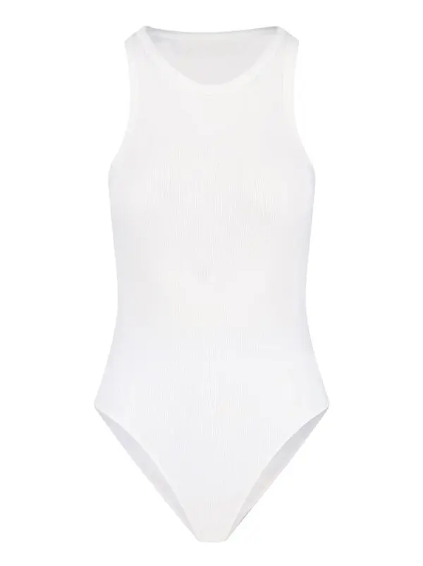 Alaïa Logo Bodysuit - White