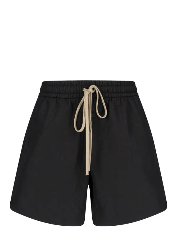 Balenciaga Logo Jogger Shorts - Black
