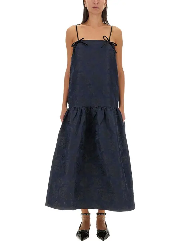 GANNI Jacquard Dress - Blue