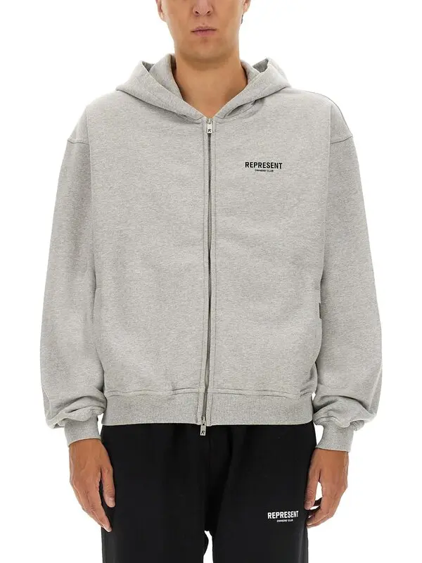 REPRESENT Sweatshirt With Logo - Grey