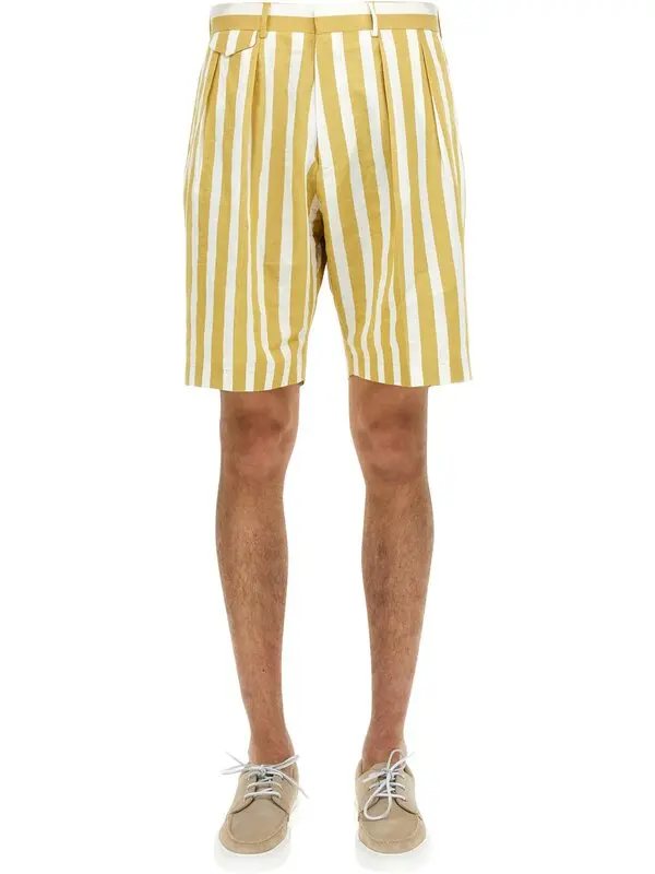 Paul Smith Deckchair Stripe Bermuda - Yellow
