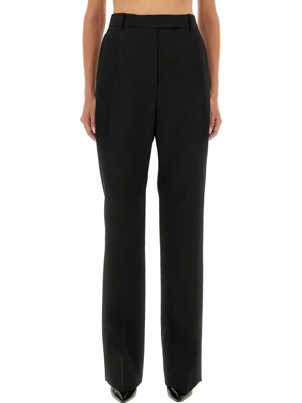 TOM FORD Sharp Wool Pleated Pants - Black