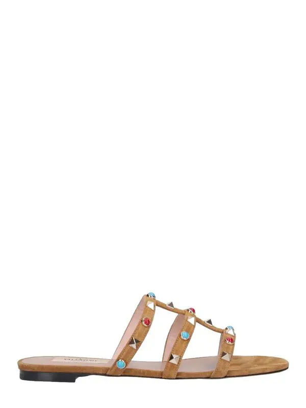 Valentino Garavani Rockstud Sandals - Beige