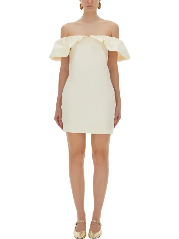 Remain Birger Christensen Mini Off-the-shoulder Dress - Ivory