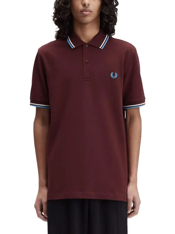 Fred Perry Polo With Logo - Bordeaux