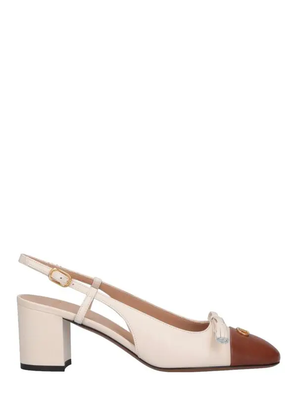 Valentino Garavani Valet Du Roi Slingback Pumps - Cream