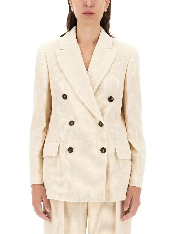 Brunello Cucinelli Double-breasted Jacket - Ivory
