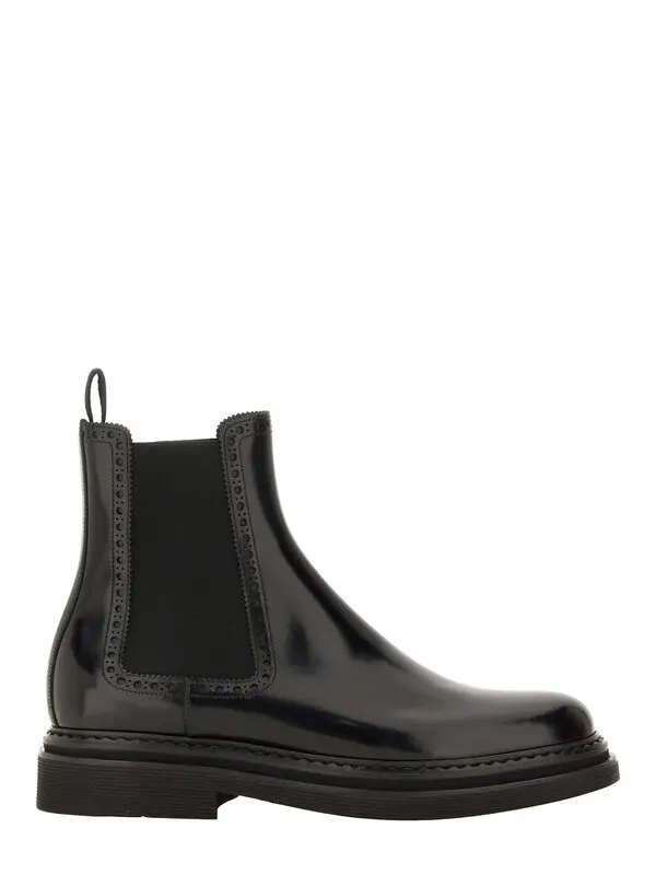 Dolce & Gabbana Brushed Leather Chelsea Boot - Black