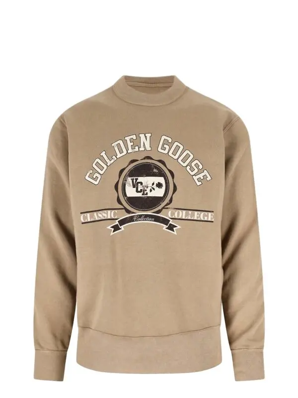 GOLDEN GOOSE Logo Sweatshirt - Beige