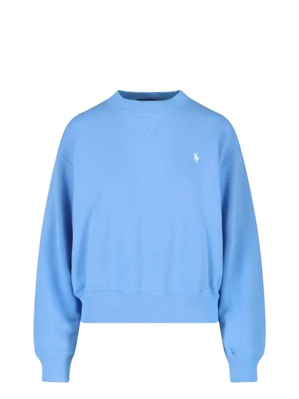 GOLDEN GOOSE Logo Sweatshirt - Light Blue
