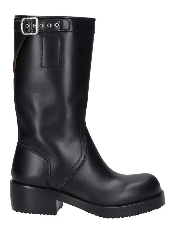 Miu Miu Leather Boots - Black