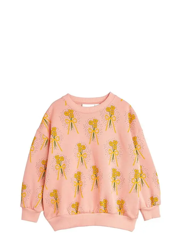 MINI RODINI Winter Flowers Printed Sweatshirt - Pink