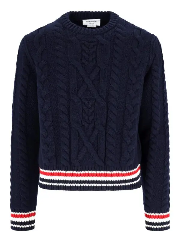 Thom Browne Virgin Wool Sweater - Blue