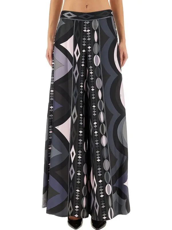 Emilio Pucci Pants With Necklace Print - Black
