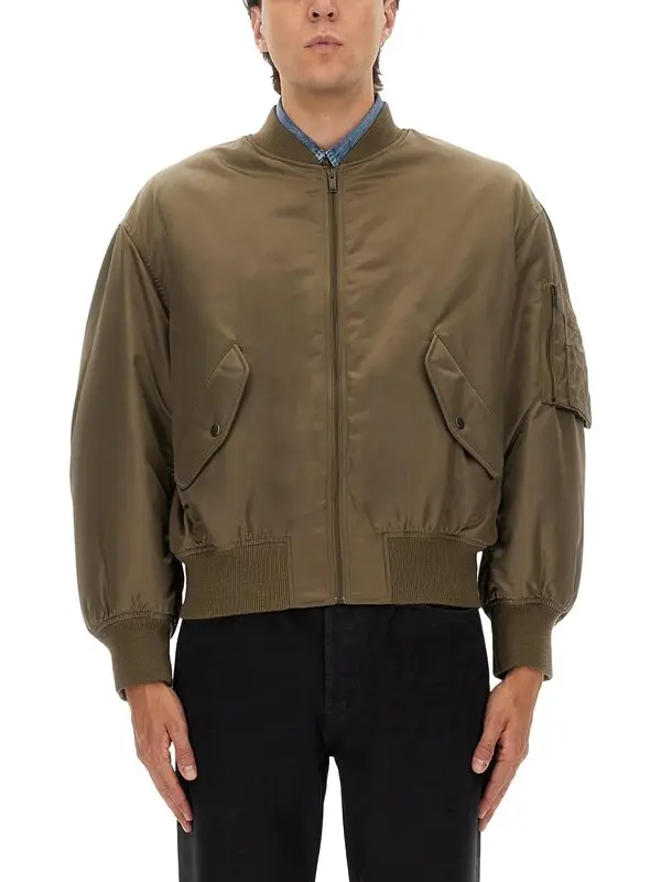 Saint Laurent Water-repellent Bomber Jacket - Green