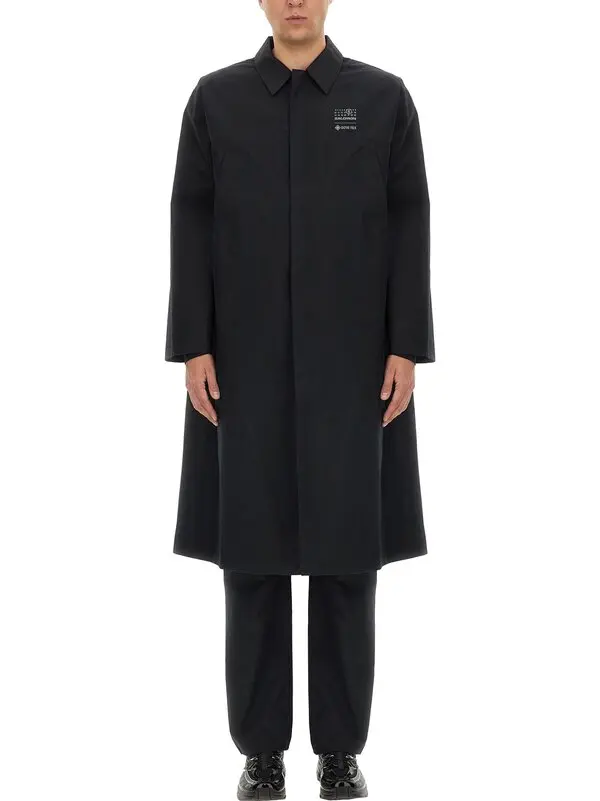 MM6 MAISON MARGIELA X SALOMON Trench Coat With Logo - Black