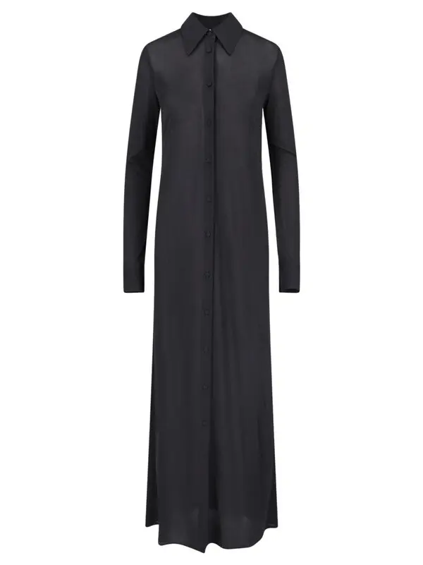 FINAMORE 1925 Maxi Chemisier Dress - Black