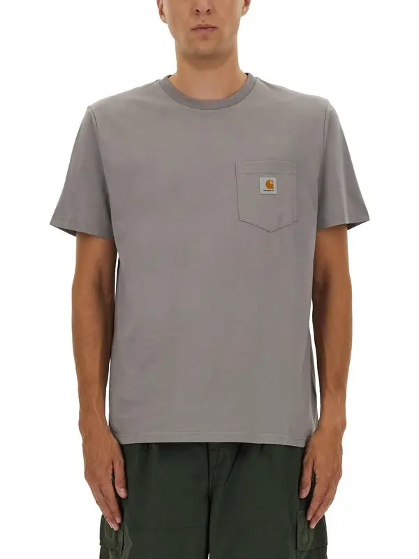 Carhartt Work In Progress T-shirt With Pocket - Dove