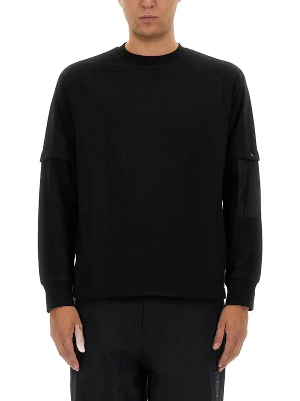 C.P. COMPANY C. P. Company Crewneck Sweatshirt With Pocket - Black