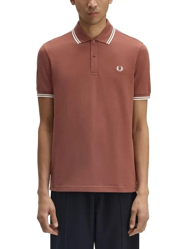Fred Perry Polo With Logo - Brown