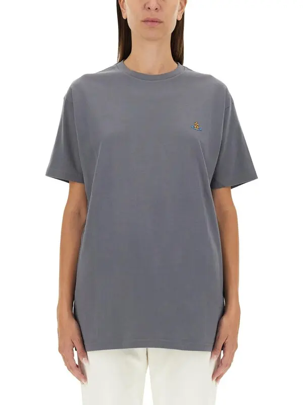 VIVIENNE WESTWOOD T-shirt With Logo - Grey