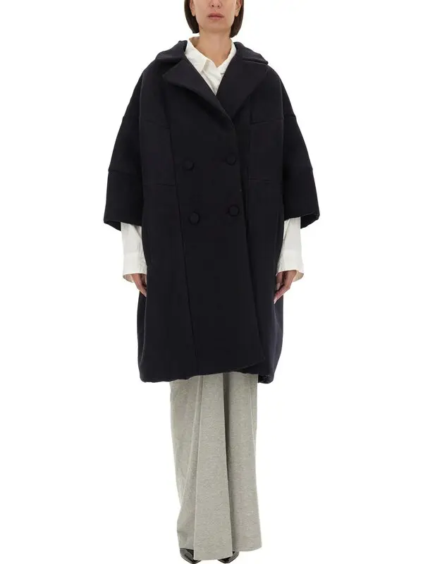 Dries Van Noten Cocoon Coat - Blue