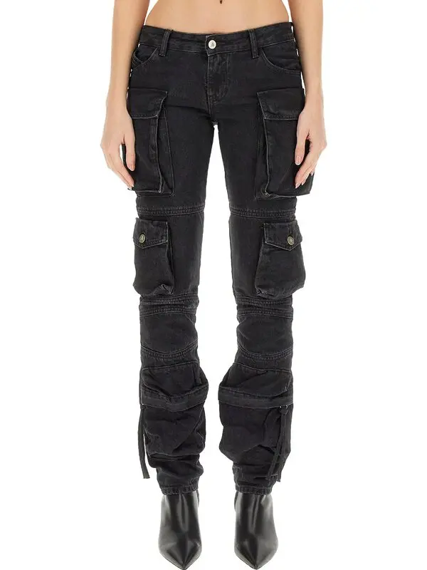 Attico Cargo Jeans - Black