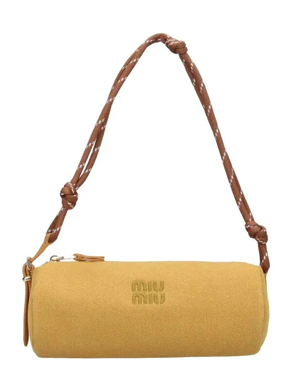 Miu Miu Logo Shoulder Bag - Yellow