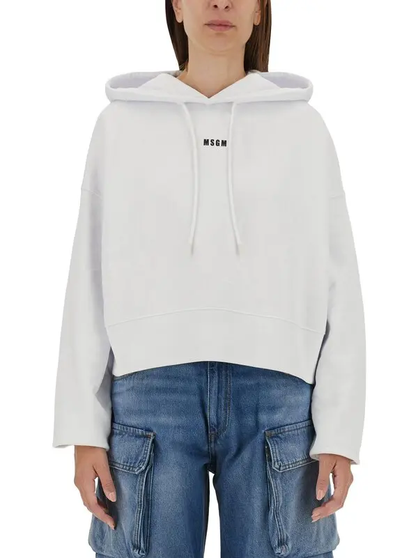 MSGM Logo Sweatshirt - White