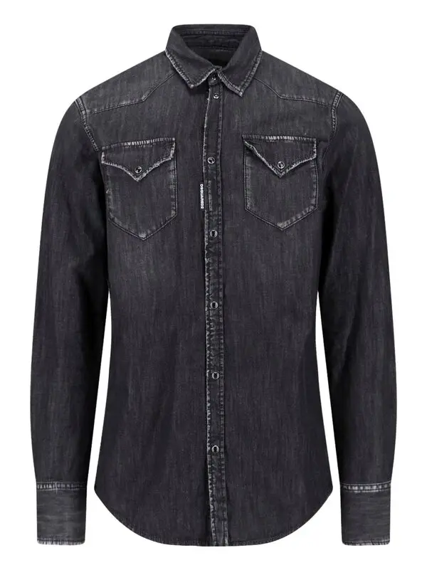 Attico Denim Shirt - Black