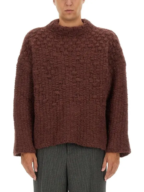 JIL SANDER Mohair Blend Knit - Brown
