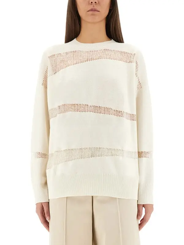 Fabiana Filippi Platinum And Mohair Knit - Ivory