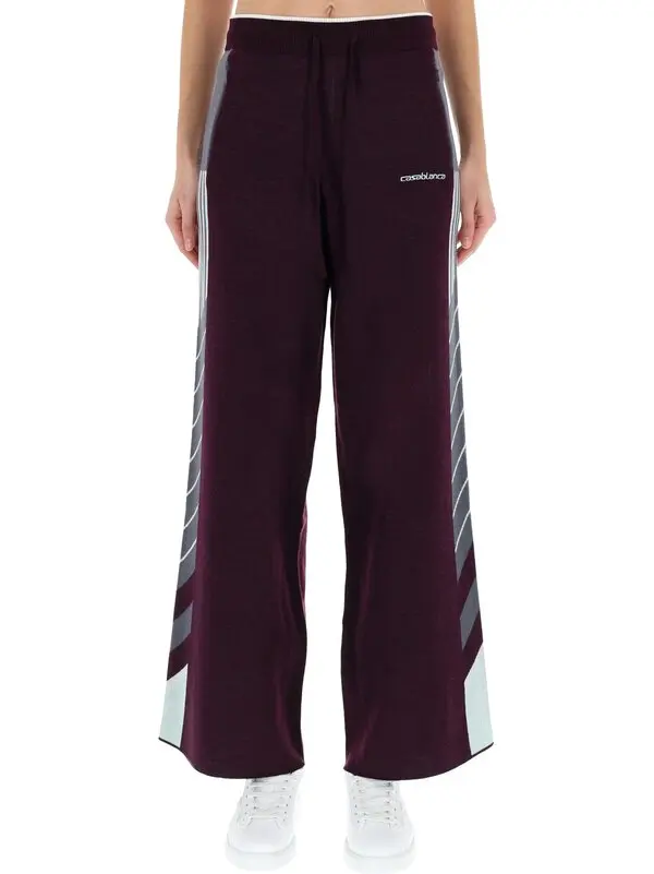 Casablanca Diagonal Tennis Pants - Purple