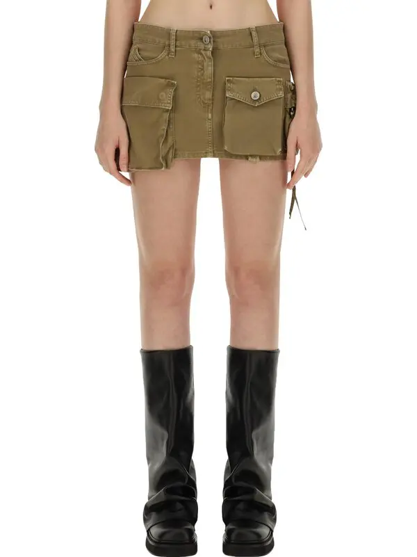 Attico Fay Mini Skirt - Brown