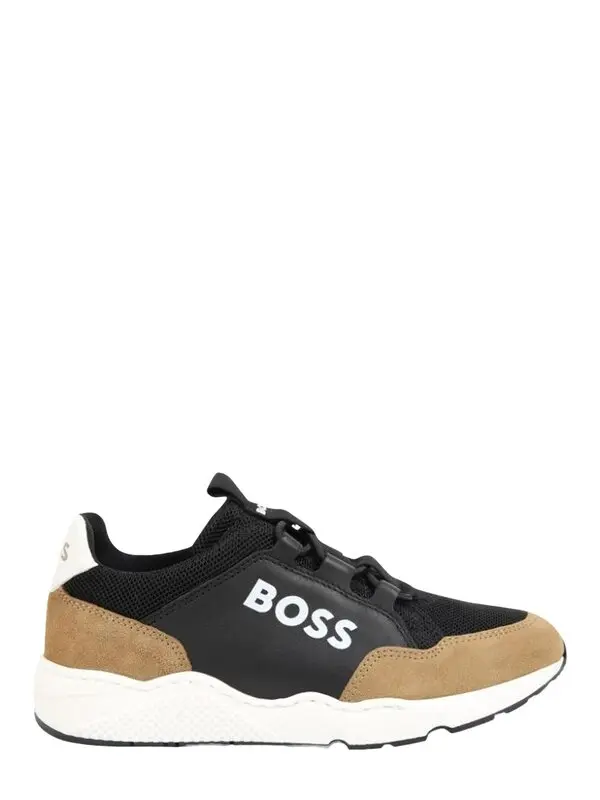 BOSS Leather Sneakers - Beige