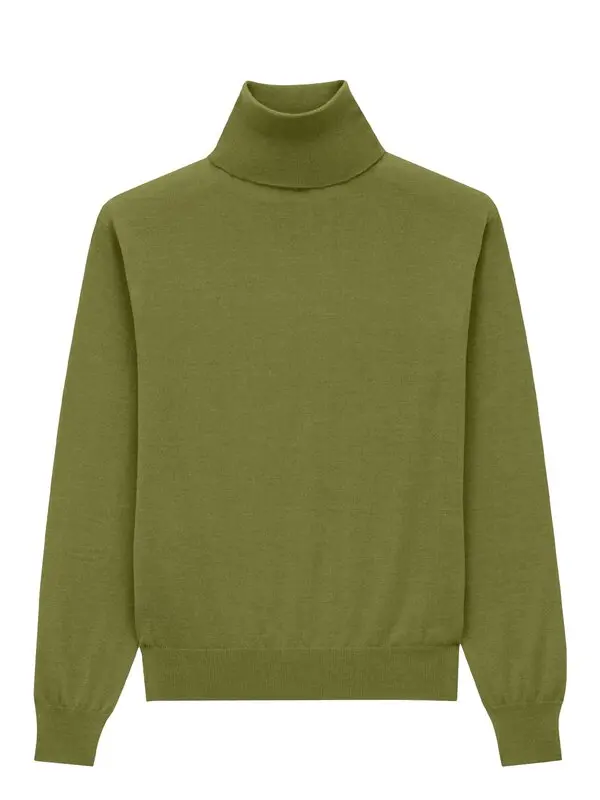 Saint Laurent Cashmere, Wool And Silk Turtleneck - Green